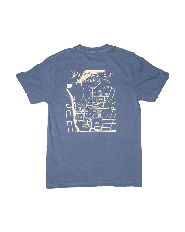 McMaster Official Crest Map T-Shirt | McMaster Campus Store
